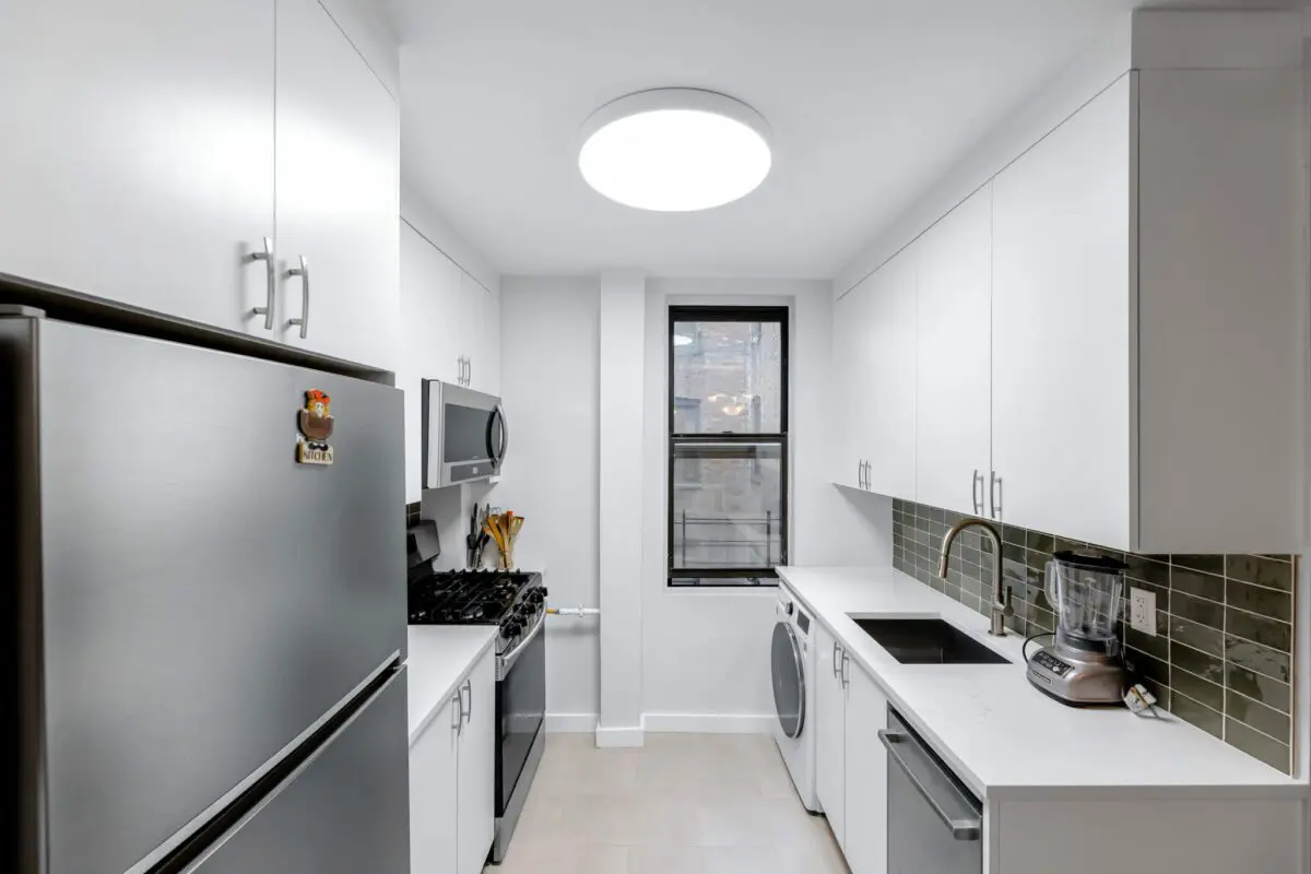 Minimalist Kitchen Renovation by NYKB | Division Ave, Brooklyn